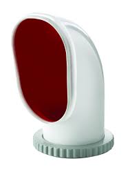 Däcksventilator i silikon med röd insida (Inkl. gängad ring / monterin ...